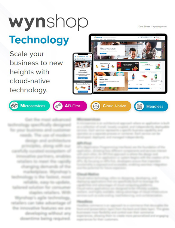 Wynshop Technology Data Sheet - Wynshop.com